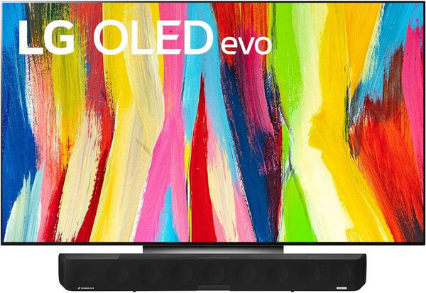 LG OLED77C2 + Ambeo SoundBar Max - TV OLED sur Son-Vidéo.com