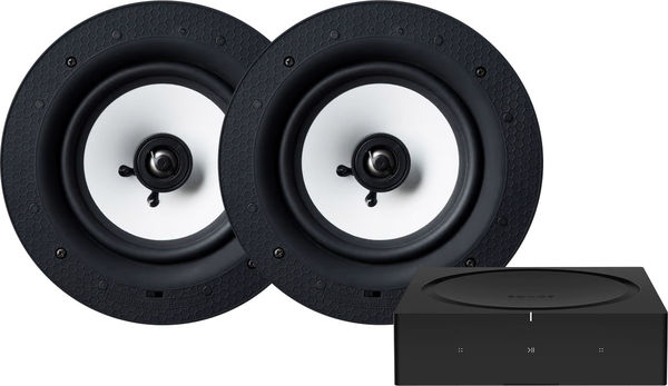 SONOS Amp + Lithe Audio IP44 Passive Ceiling Speaker (la paire)