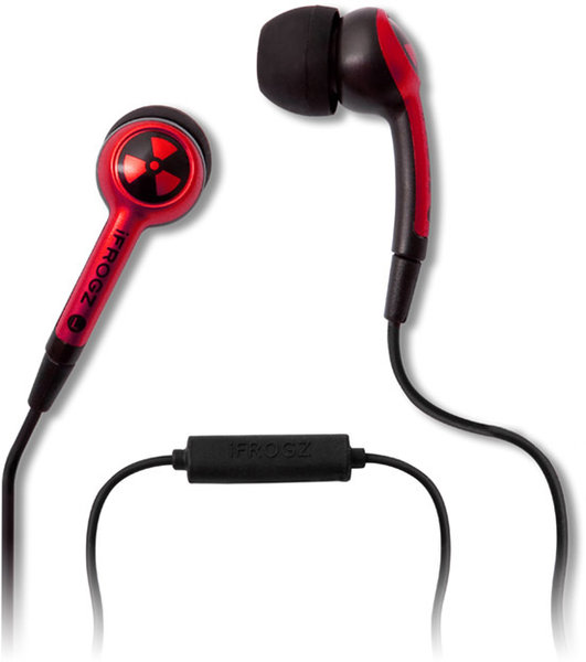 ifrogz EarPollution Plugz + Micro Rouge - Casques téléphone