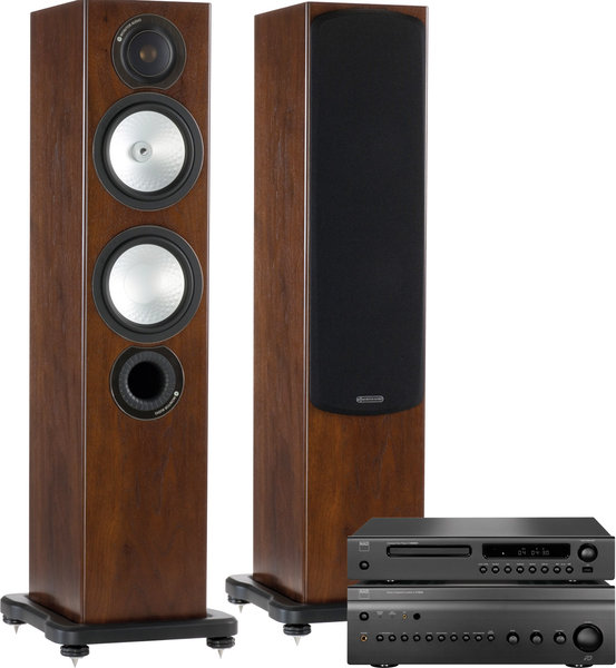 NAD C375 BEE Graphite Noir + C565 BEE Graphite Noir + RX6 Noyer