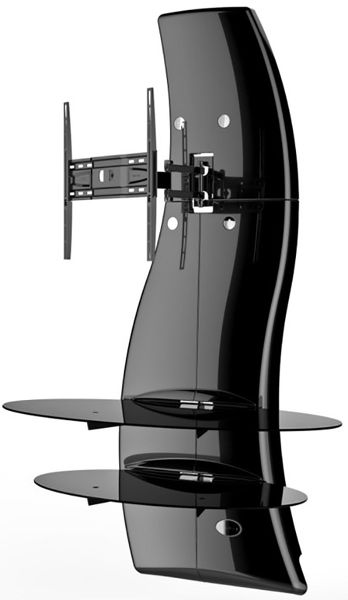 Meliconi Ghost Design 2000 DR Noir - Meubles TV avec support