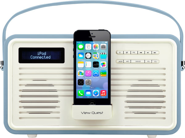 View Quest Retro Bleu - Radios réveils sur Son-Vidéo.com